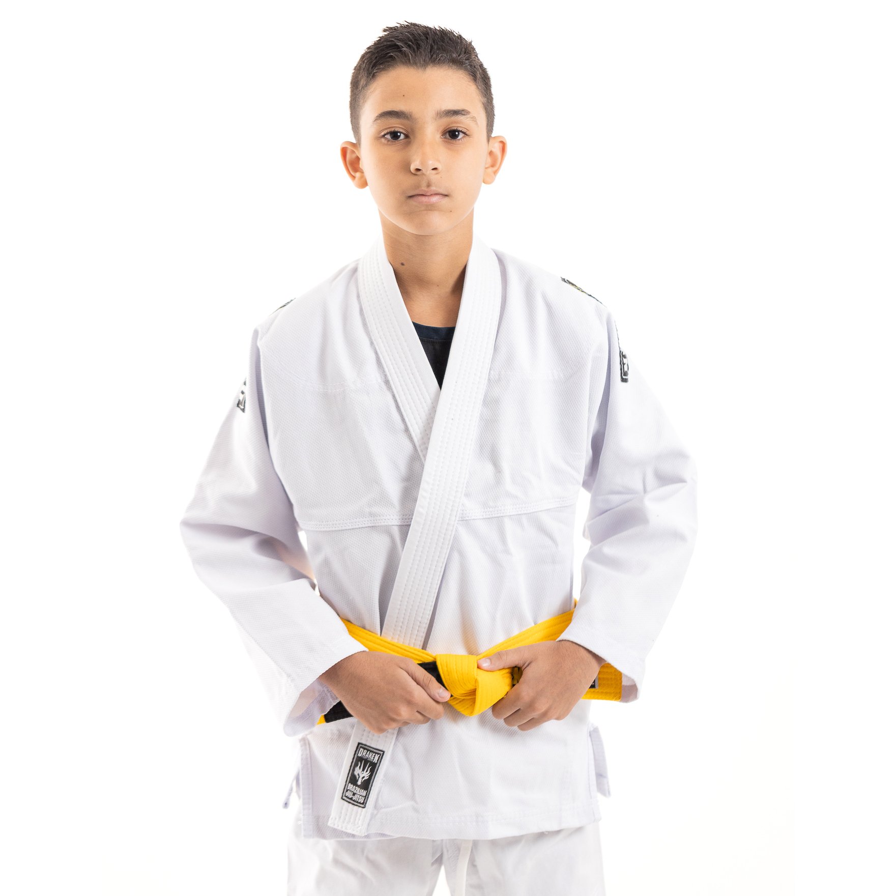 Kimono Draken Infantil Trançadinho Branco